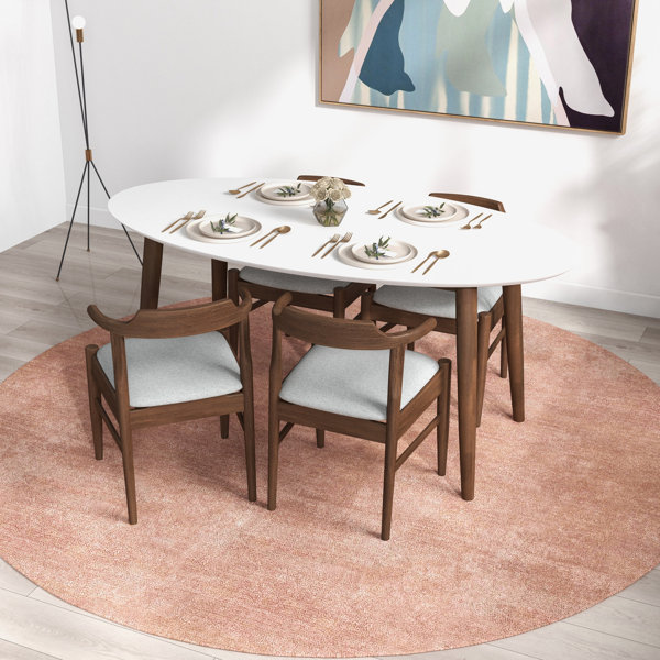 Wade Logan® Ayberk 5 Piece Solid Wood Dining Set Wayfair